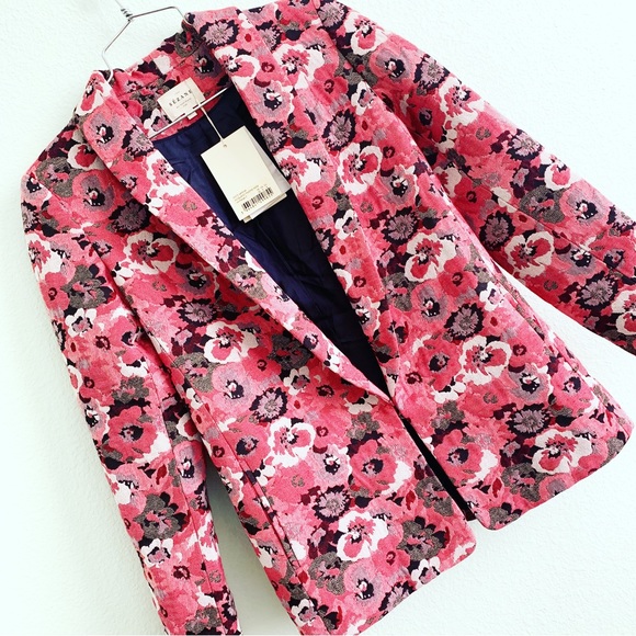 Sezane | Jackets & Coats | Sezane Rose Floral Pink Blazer Nwt Sarina ...